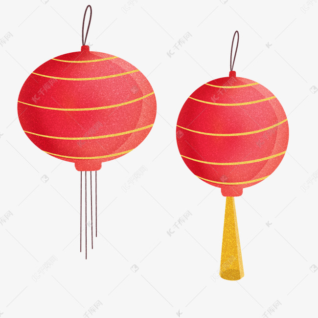 中秋节高高挂起的红灯笼素材图片免费下载-千库网