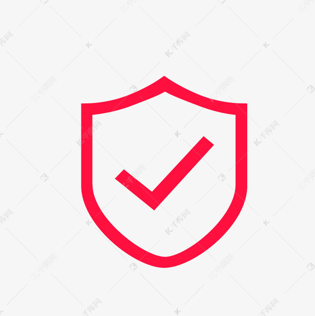 红色安全保障图标图素材图片免费下载-千库网