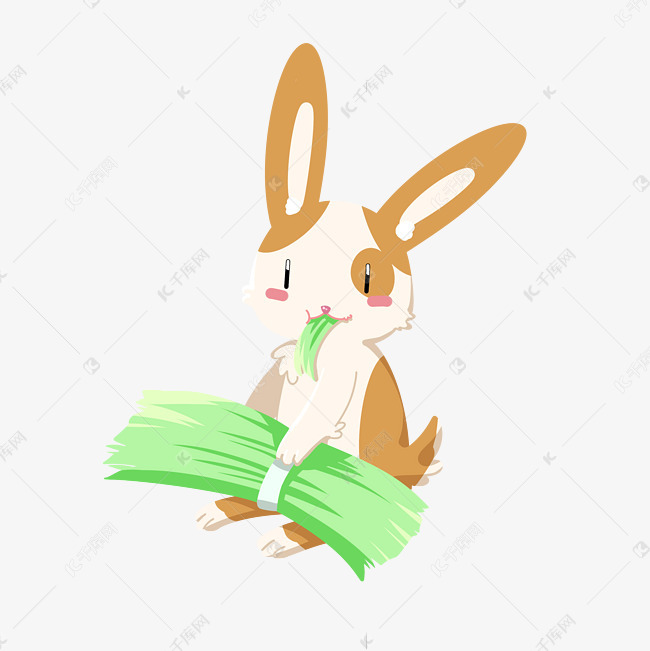 兔子吃草动物素材图片免费下载-千库网