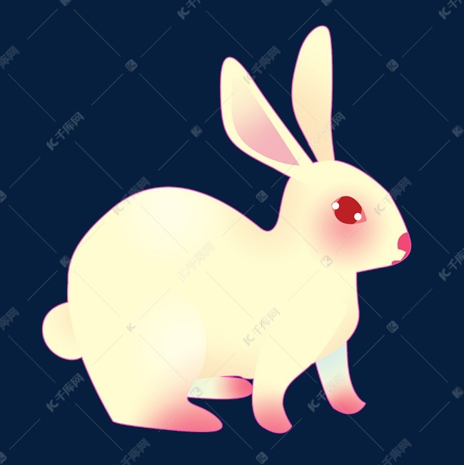 一只粉色兔子素材图片免费下载-千库网