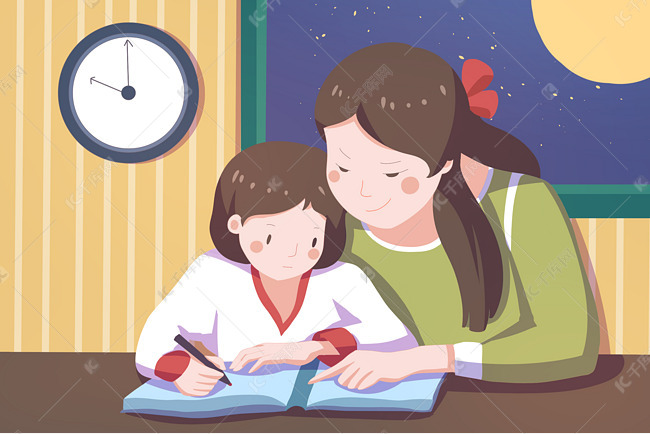 亲子教育插画分层源文件素材图片免费下载-千库网
