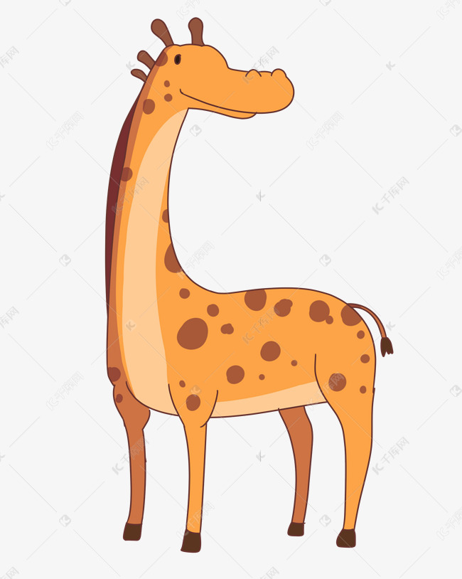 黄色可爱长颈鹿素材图片免费下载-千库网