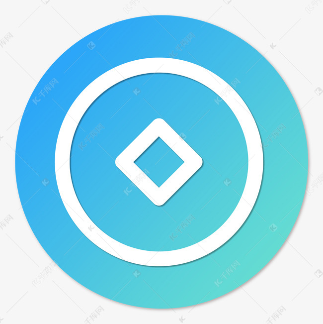 彩色渐变圆形金钱财富icon图标素材图片免费下载-千库网