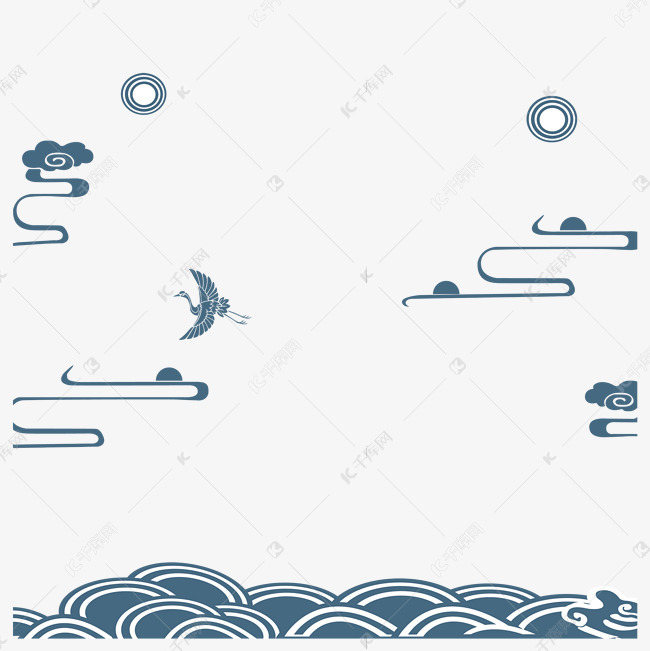 水云古风矢量图素材图片免费下载-千库网