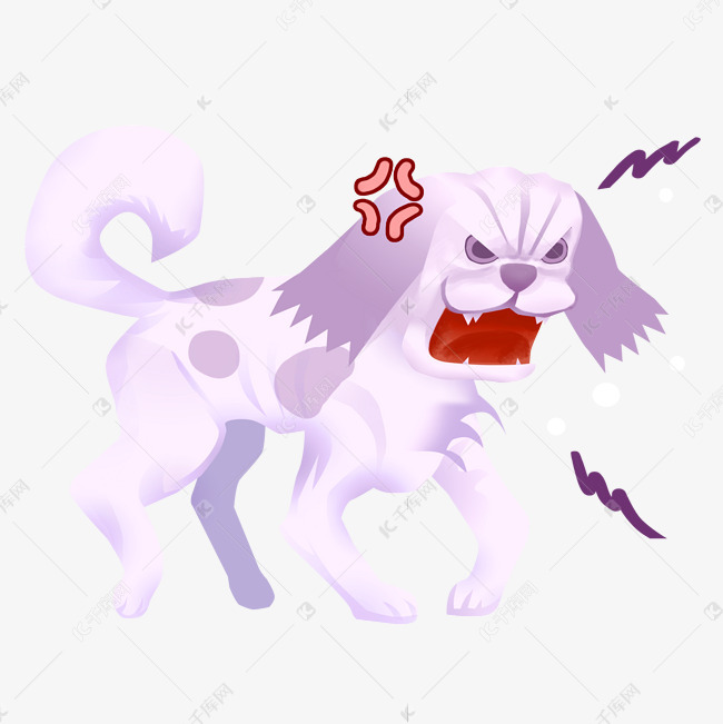 生气狂吠小狗素材图片免费下载-千库网