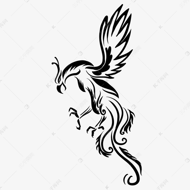 飞天凤凰纹身素材图片免费下载-千库网