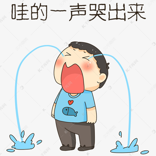 男孩大哭表情包素材图片免费下载 千库网