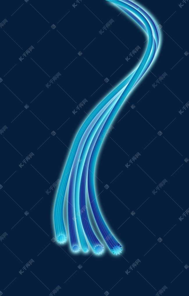 蓝色线条光纤素材图片免费下载-千库网
