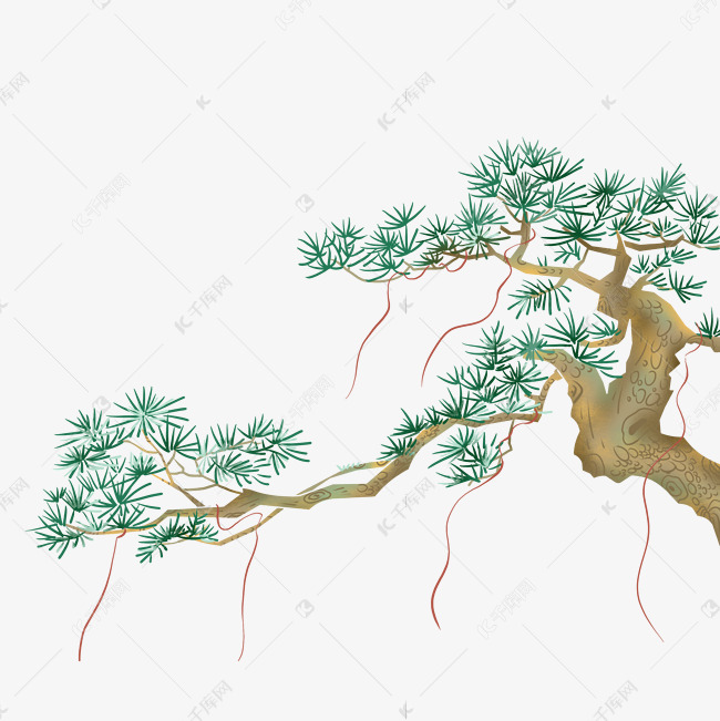 古典松树中国风素材图片免费下载-千库网