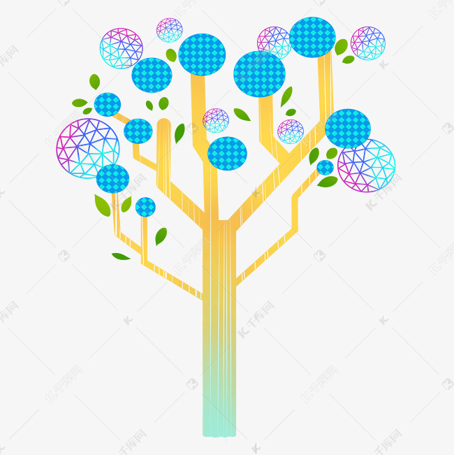 科技树彩色素材图片免费下载-千库网