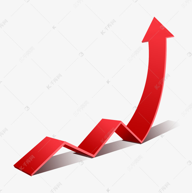 红色上升箭头素材图片免费下载-千库网
