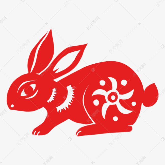 传统剪纸兔子素材图片免费下载-千库网