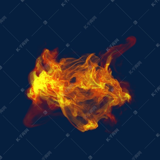 一团燃烧的火花素材图片免费下载-千库网