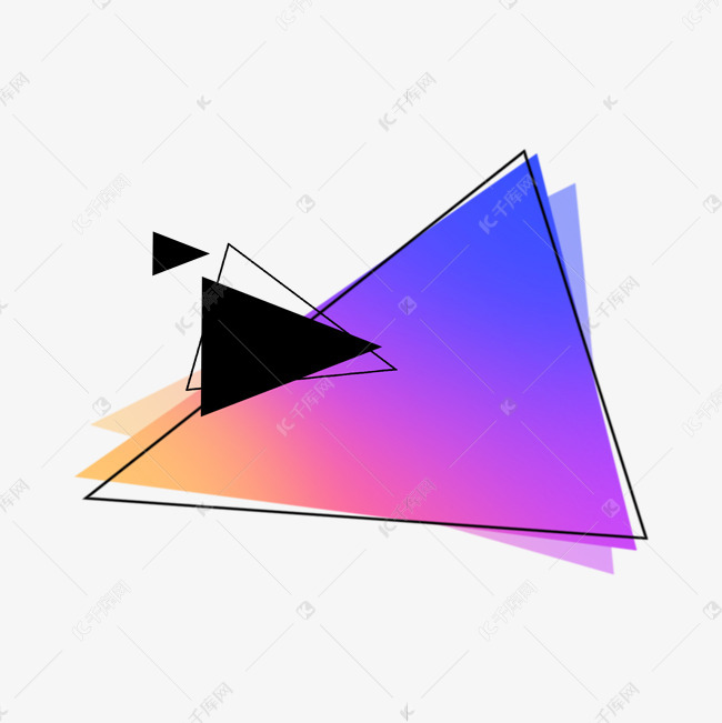 渐变三角形素材图片免费下载-千库网