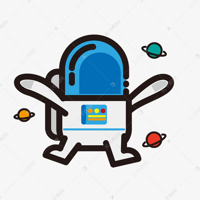 蓝色宇航员素材图片免费下载-千库网