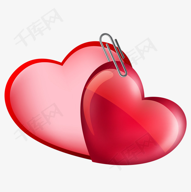 红色爱心情书装饰素材图片免费下载-千库网