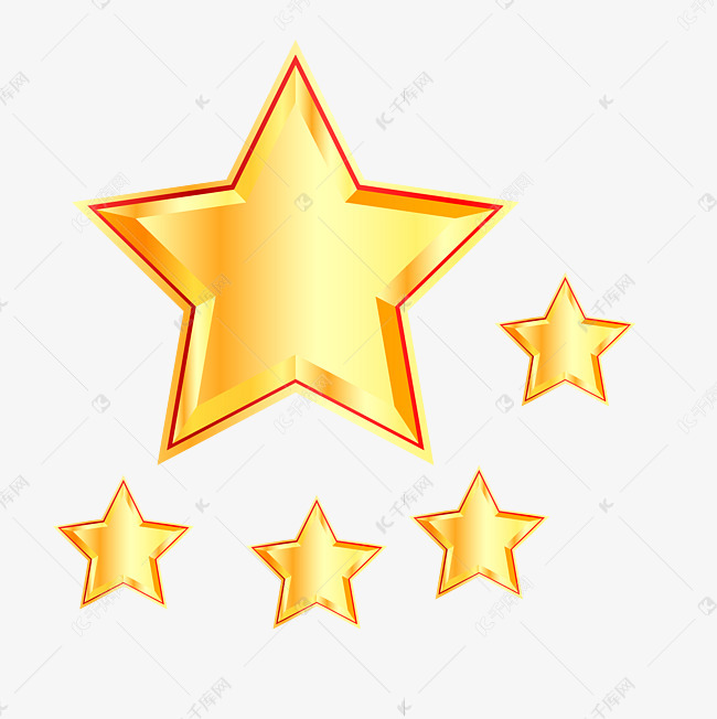 黄色五角星素材图片免费下载-千库网