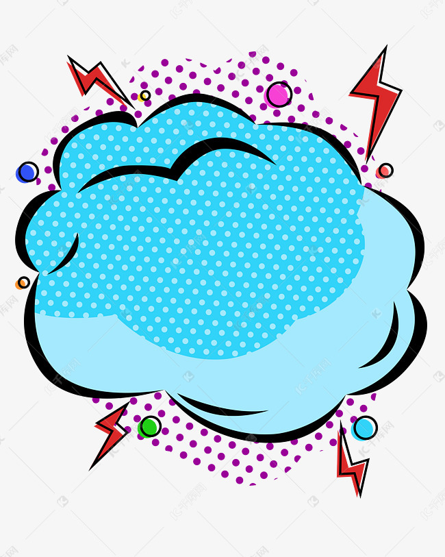 蓝色云朵爆炸素材图片免费下载-千库网