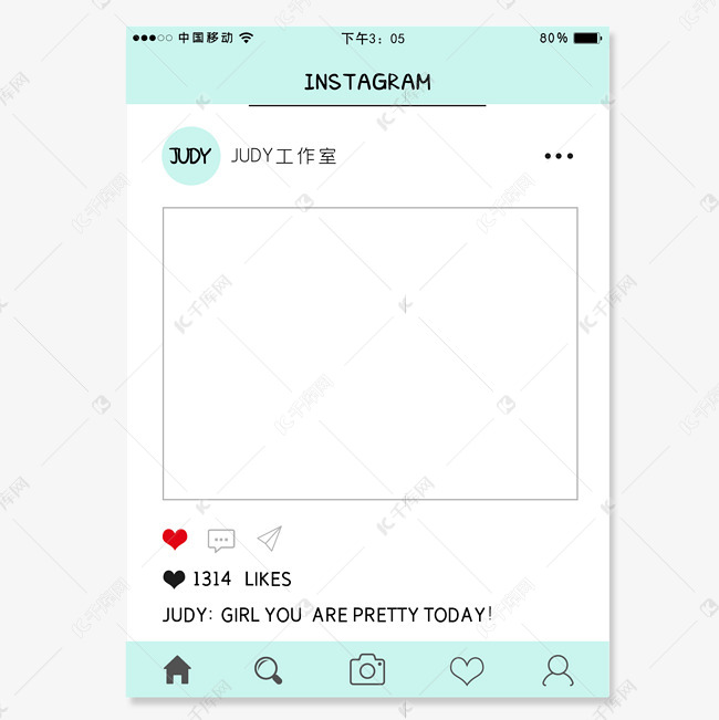 ins风格简约边框素材图片免费下载-千库网