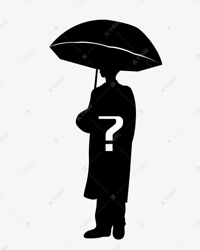 黑色神秘人物剪影素材图片免费下载-千库网