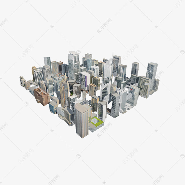 立体建筑群素材图片免费下载-千库网