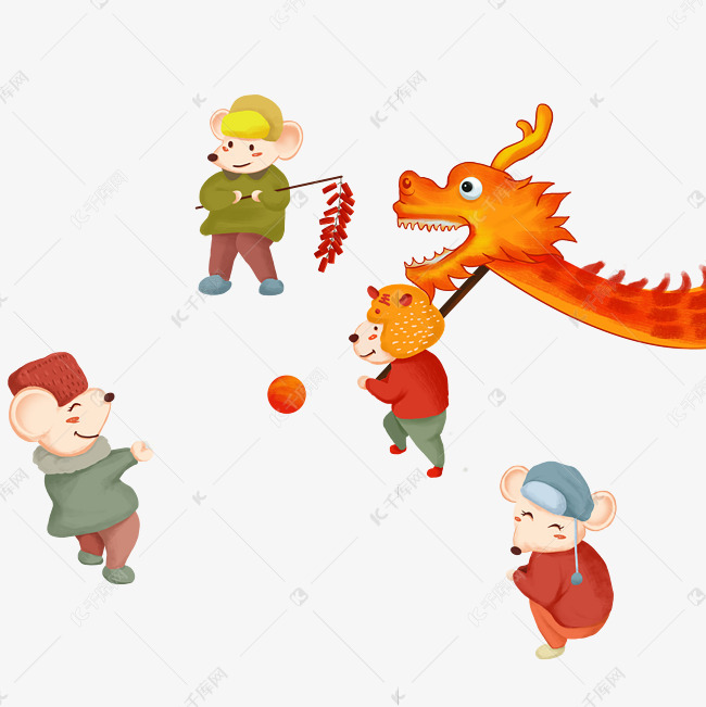 玩耍的小老鼠素材图片免费下载-千库网