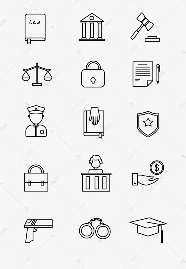 律师法律法院图标素材图片免费下载-千库网
