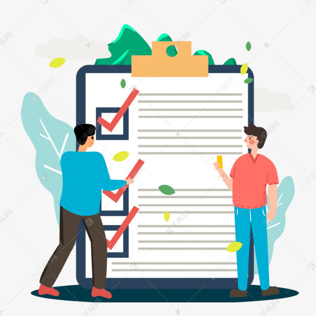 卡通手绘清单结算植物插画素材图片免费下载-千库网