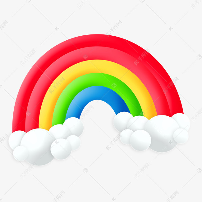 卡通3d彩虹素材图片免费下载-千库网