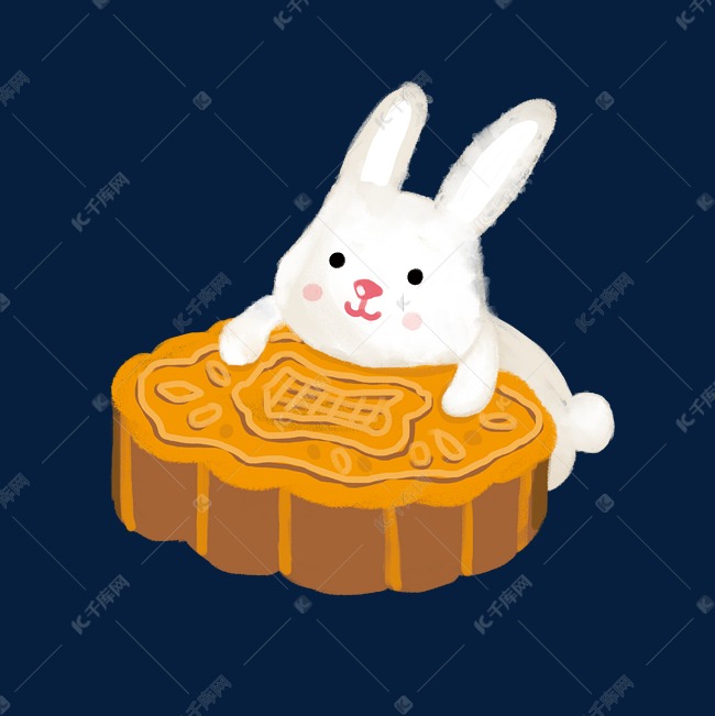 中秋玉兔月饼素材图片免费下载-千库网