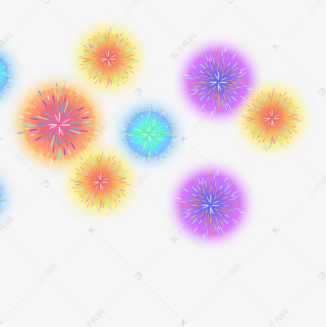 彩色烟花爆炸素材图片免费下载-千库网