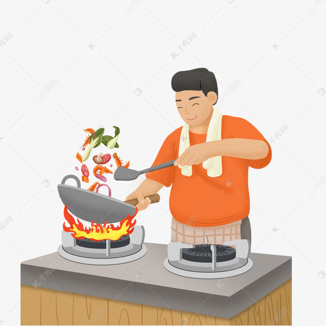 炒菜的厨师素材图片免费下载-千库网