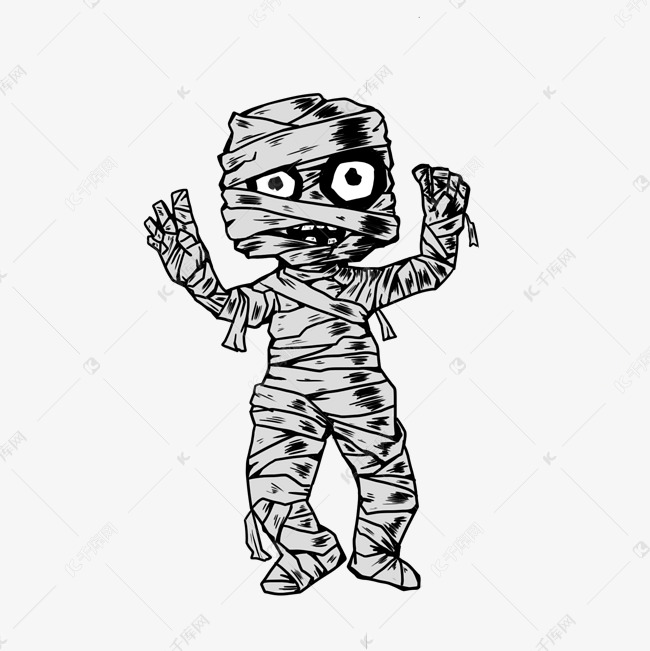 万圣节木乃伊素材图片免费下载-千库网