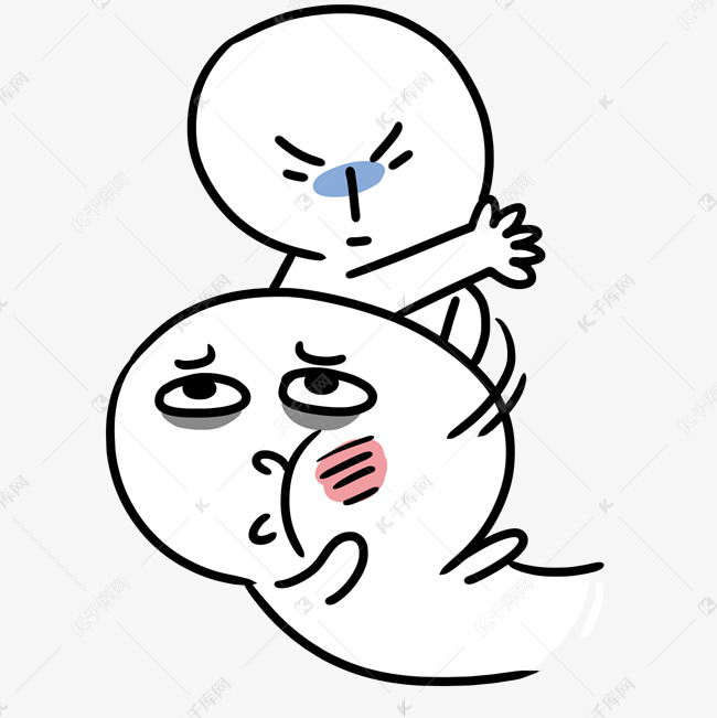 小人打巴掌挨打表情素材图片免费下载-千库网
