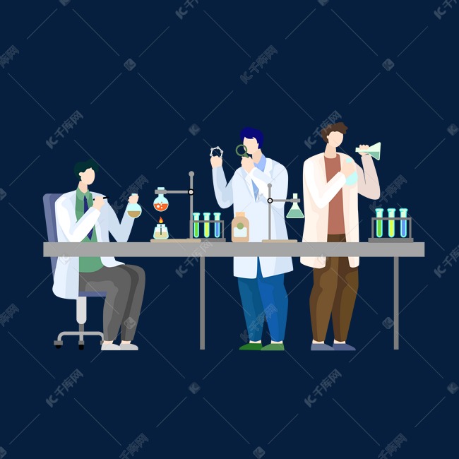 科技科研扁平风研究人员素材图片免费下载-千库网