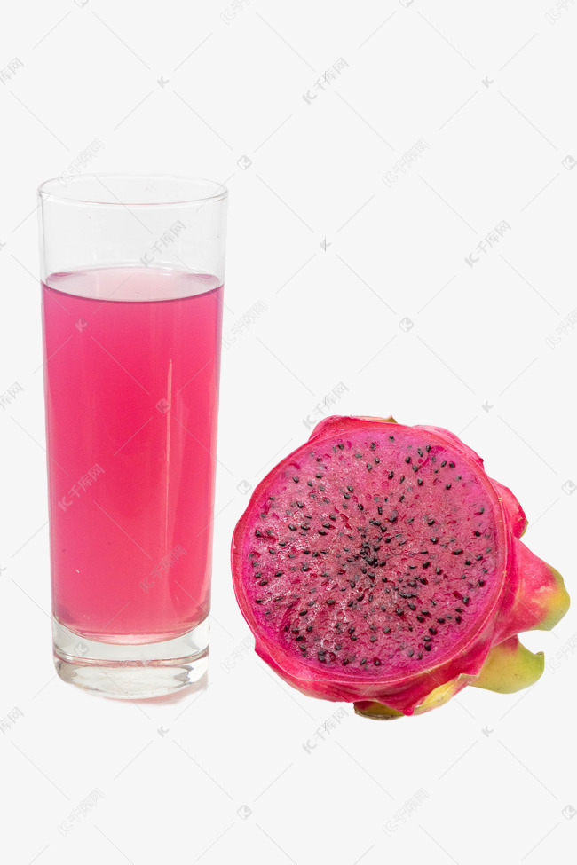 火龙果果汁饮品素材图片免费下载-千库网