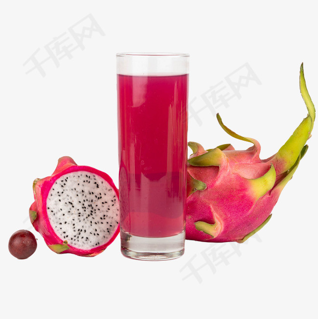火龙果果汁饮料素材图片免费下载-千库网