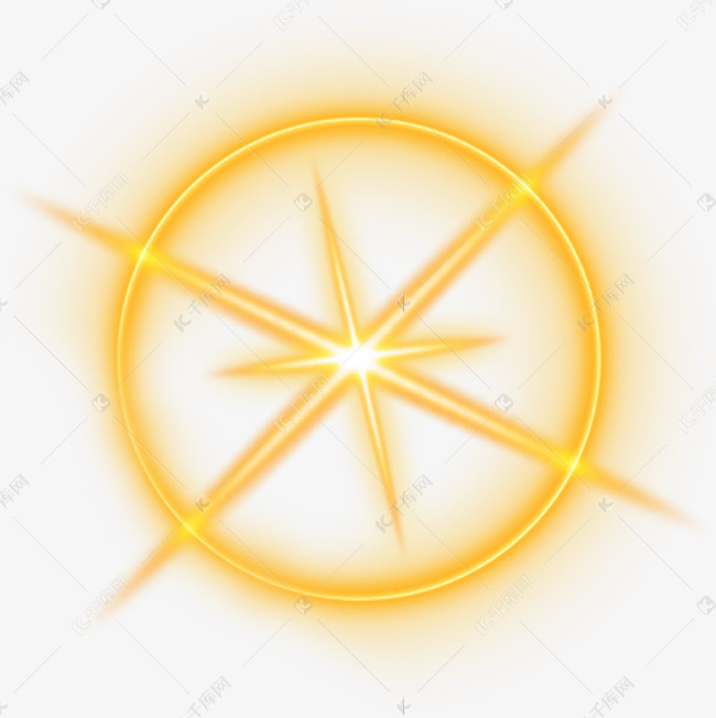 环形放射状黄色渐变太阳光线素材图片免费下载-千库网