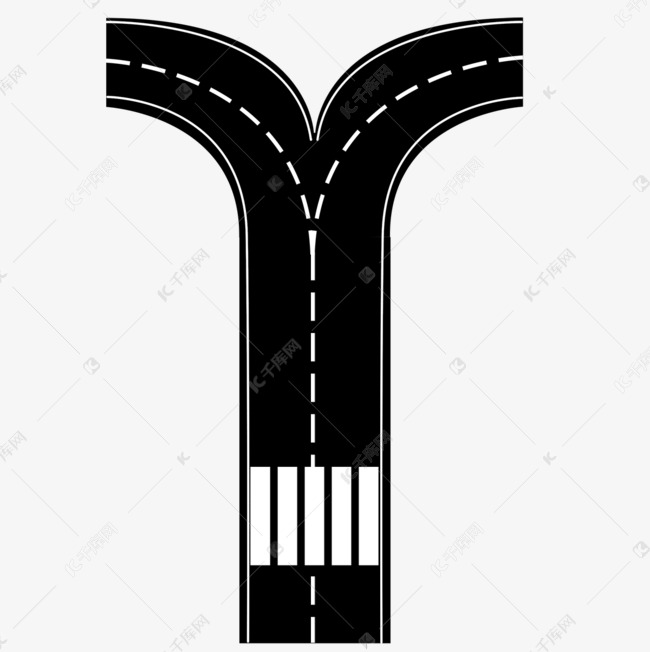 分叉路口交通公路素材图片免费下载-千库网