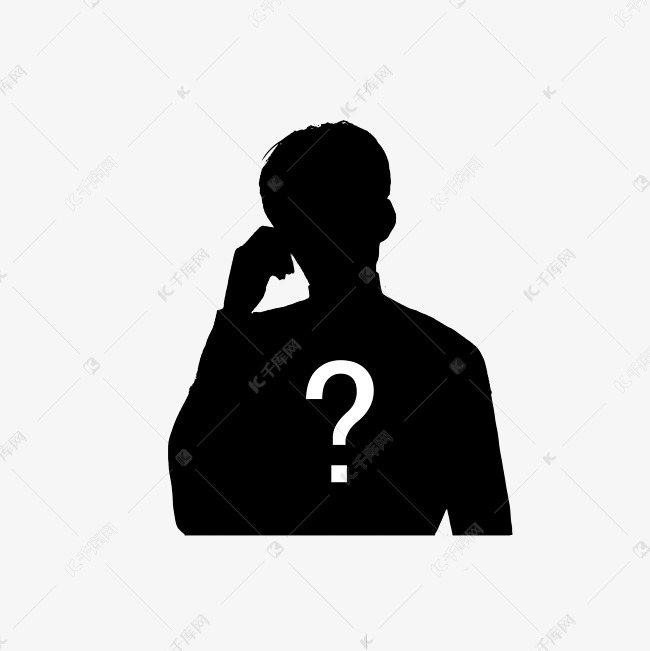 神秘人黑色剪影素材图片免费下载-千库网