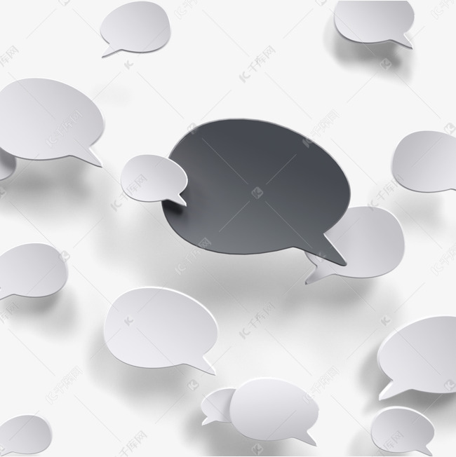 椭圆形状对话框3d元素素材图片免费下载-千库网
