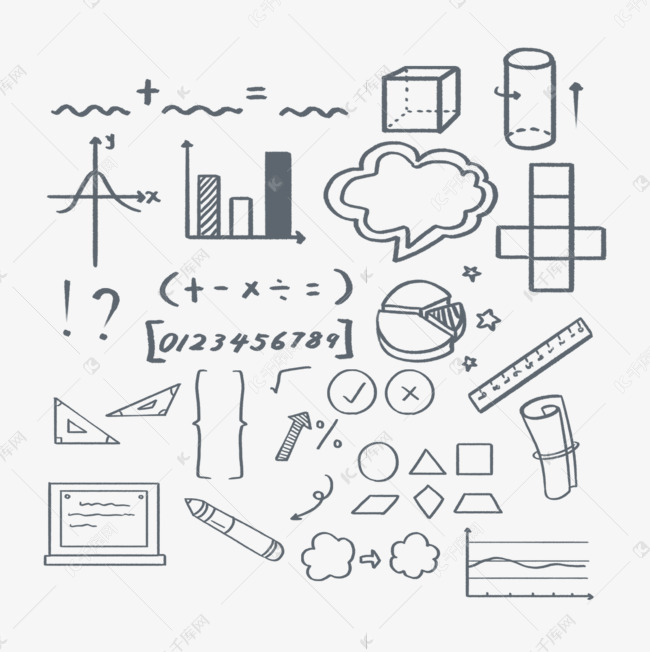 数学课件信息图卡通贴纸素材图片免费下载-千库网