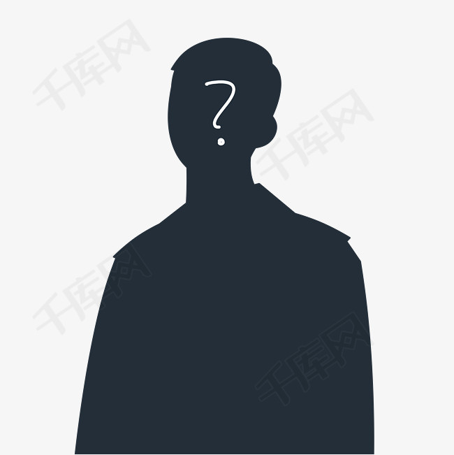 神秘人黑色剪影素材图片免费下载-千库网