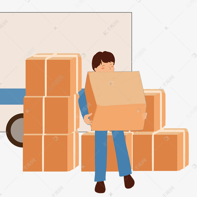 搬家搬箱子工人素材图片免费下载-千库网