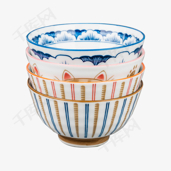 餐饮厨具瓷碗素材图片免费下载-千库网