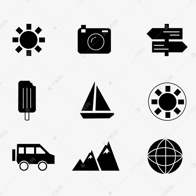 旅游旅行图标icon套图素材图片免费下载-千库网
