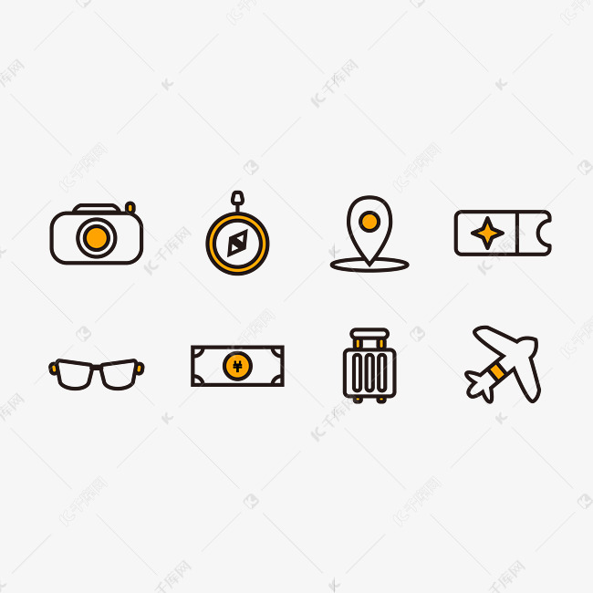 旅游旅行图标icon套图素材图片免费下载-千库网