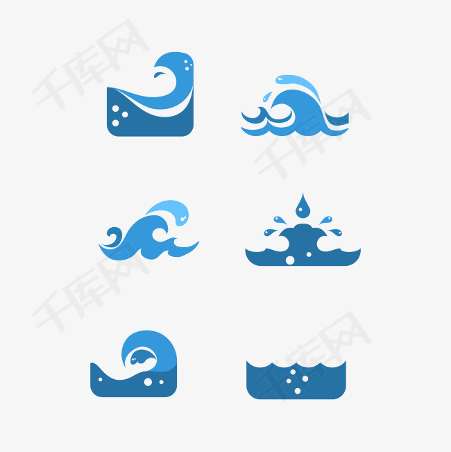浪花波浪图标素材图片免费下载-千库网