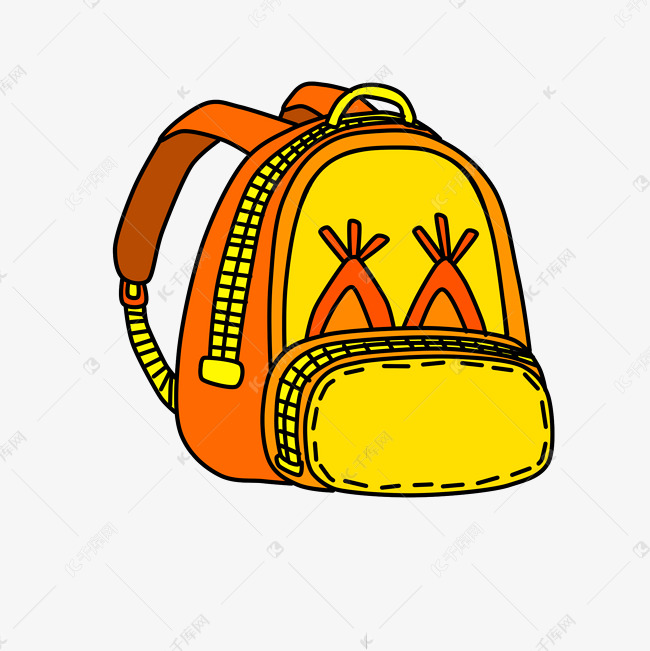 黄色背包书包素材图片免费下载-千库网