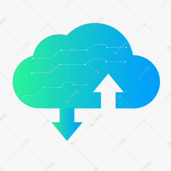 互联网云计算概念插图渐变云朵素材图片免费下载-千库网